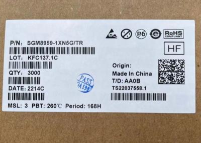 China Zero-tração de baixo nível de ruído da elevada precisão de 1.8V amplificador operacional da única SGM8959-1XN5G à venda