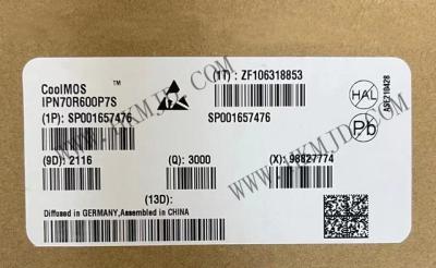 China Geïntegreerde schakelchip IPN70R600P7S 6.9W Power MOSFET Transistors TO-261-4 Te koop