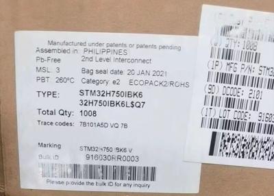 China High Performance MCU STM32H750IBK6 Microcontroller IC 201UFBGA 32Bit Single Core for sale