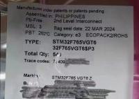 China Integrated Circuit Chip STM32F765VGT6 1MB Single Core Microcontroller IC 100-LQFP for sale