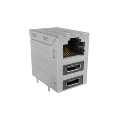 China RJE36188320CH Connectors RJE36 Series Combinational Connector 8POS Modular Connector for sale