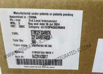 China STM32F334R8T6 Microcontrolador MCU 32-bit Single-Core 72MHz 64KB Flash STM32F3 MCU 64-LQFP à venda