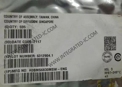 China ADBMS6830MSW Integrated Circuit Chip 16-Channel Multicell Battery Monitor QFP80 Package for sale