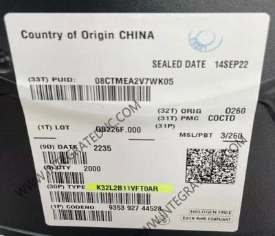 China Microcontroller MCU K32L2B11VFT0AR 48MHz 32-Bit ARM Cortex-M0+ K32 L2 Microcontroller for sale