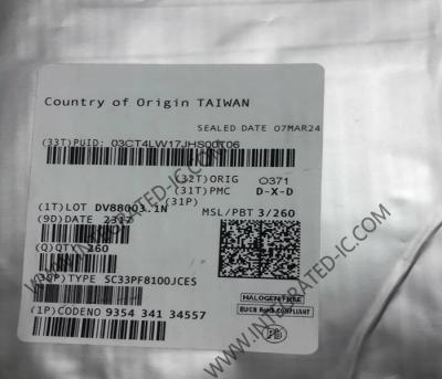 China SC33PF8100JCES Integrated Circuit Chip 12-Channel Power Management IC voor hoogwaardige toepassingen Te koop