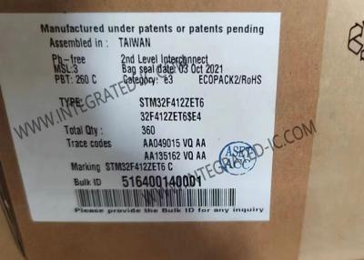 China STM32F412ZET6 Microcontrolador MCU 32 bits MCU de núcleo único 100 MHz MCU incorporado LQFP144 à venda