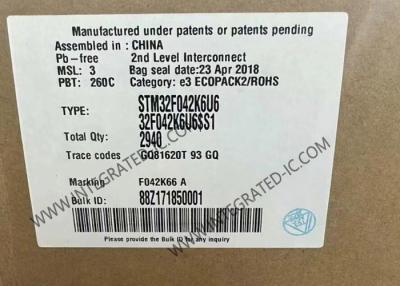 China STM32F042K6U6 Microcontrolador MCU 32 bits MCU de núcleo único 48 MHz MCU incorporado à venda