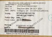 China Microcontroller MCU STM32F401VCT6 256KB FLASH Microcontroller Chip LQFP100 84MHz for sale