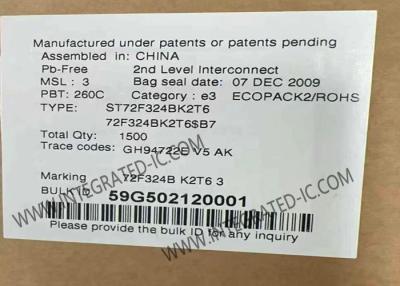 China ST72F324BK2T6 Microcontrolador MCU 8Bit ST7 Microcontrolador IC 8MHz MCU incorporado à venda