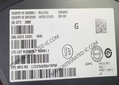 China LTC3704EMS Integrierter Schaltkreislauf Chip Positiv bis Negativ Gleichstrom-Gleichstrom-Steuerung MSOP10 zu verkaufen