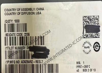 China AD829ARZ Integrated Circuit Chip Operational Amplifiers SOIC8 Low Noise Video Op Amp for sale