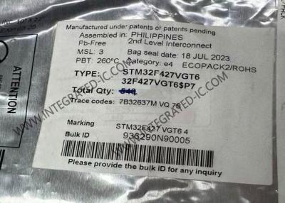 China STM32F427VGT6 Microcontroller MCU High-Performance 32-Bit 180MHz ARM Cortex-M4 MCU for sale