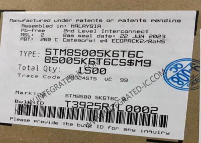China STM8S005K6T6C Mikrocontroller MCU 8-Bit Mikrocontroller IC Mainstream Value Line 8-Bit MCU zu verkaufen