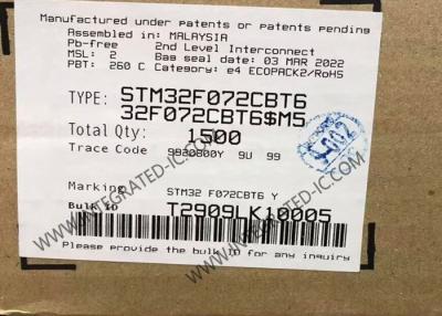 China STM32F072CBT6 Mikrocontroller MCU Hochleistungs-32-Bit 48 MHz ARM Cortex-M0 Mikrocontroller zu verkaufen