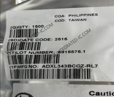 China ADXL343BCCZ Sensor IC 3-Axis Digital Accelerometer LGA-14 Digital MEMS Accelerometer for sale
