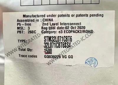 China Microcontrolador MCU STM32L071CBT6 de bajo consumo, MCU integrado de 32 bits de un solo núcleo en venta