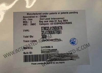 China 32UFQFN rendimiento de IC 80MHz del microcontrolador del microcontrolador MCU STM32L412KBU6 alto en venta