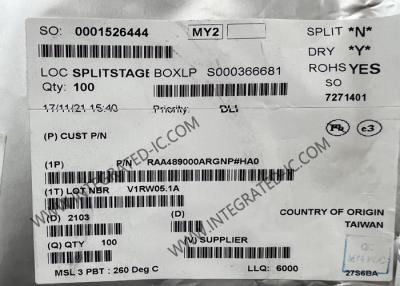 중국 통합 회로 칩 RAA489000ARGNP Buck-Boost 구성 가능한 배터리 충전 IC 판매용