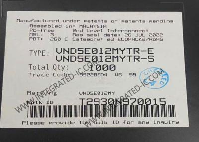 China VND5E012MYTR Integrated Circuit Chip 52A Double Channel High-Side Driver PowerSSO-36 for sale