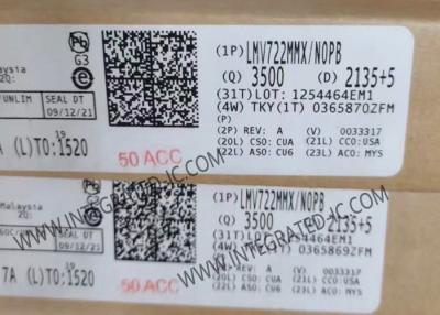 Cina LMV722MMX Chip IC Amplificatore Operazionale a 2 canali da 10MHz con gamma di alimentazione da 2,2V a 5,5V in vendita