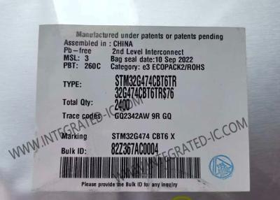 China STM32G474CBT6TR Microcontroller MCU with 32-Bit ARM Cortex-M4 Core 170MHz Speed and 128K x 8 RAM for sale