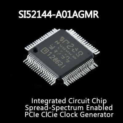 China SI52144-A01AGMR Integrated Circuit Chip PCIe Clock Generator with 4 Output 100 MHz Max Frequency and 25 MHz Input for sale