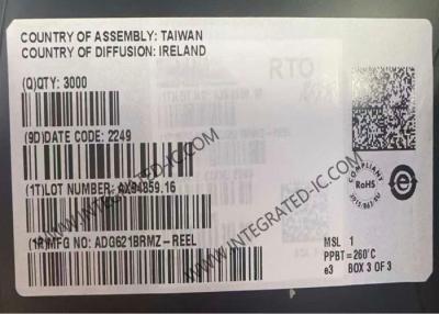중국 ADG621BRMZ 집적 회로 칩 듀얼 SPST 스위치 IC, 10핀 MSOP 패키지, 2.7V ~ 5.5V 단일 전원 및 ±2.7V ~ ±5.5V 이중 전원 판매용