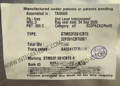 China STM32F091CBT6 32-Bit Single-Core 48MHz Microcontroller MCU IC for sale