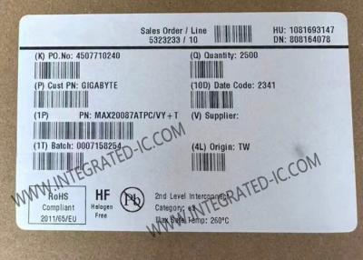 중국 MAX20087ATPC 집적 회로 칩, 600mA 부하 전류, 3V ~ 15V 입력 전원 및 26V 단락 배터리 절연 판매용