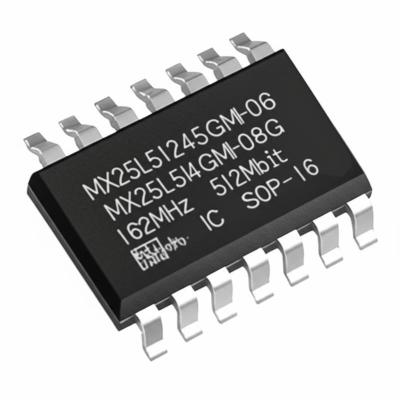 China MX25L51245GMI-08G 166MHz 512Mbit NOR Flash Memory IC with 2.7V ~ 3.6V Supply Voltage in SOP-16 Package for sale