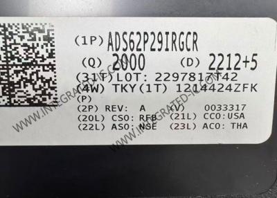 Cina Chip a circuito integrato ADS62P29IRGCR, risoluzione a 12 bit, ADC a 250 MSPS con package QFN compatto a 64 pin in vendita