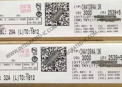 Cina Amplificatore di rilevamento corrente INA139NA/3K con larghezza di banda di 440kHz, accuratezza dello 0,5% e intervallo di ingresso da 2,7V a 40V in vendita