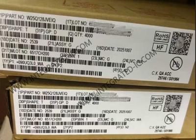 China W25Q128JVEIQ 128Mbit Serial Flash Memory IC with 133MHz Clock Frequency in WSON8 Package for sale