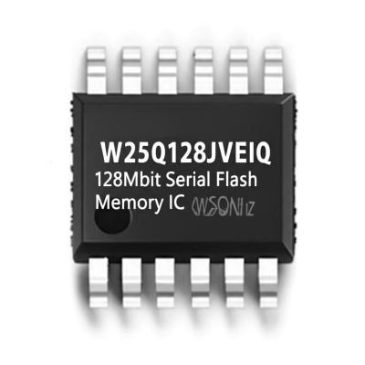 China W25Q128JVEIQ 128Mbit Serial Flash Memory IC with 133MHz Clock Frequency in WSON8 Package for sale