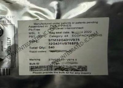 Cina Centro del microcontroller MCU 100LQFP 32Bit di rendimento elevato STM32G431VBT6 il singolo in vendita