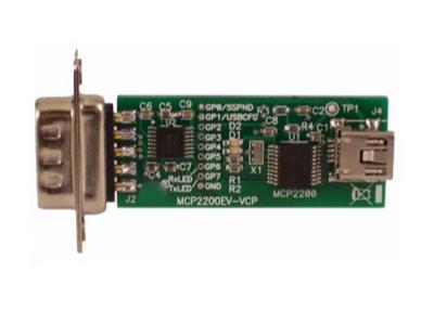 China MCP2200EV-VCP Embedded Solutions Evaluation Board MCP2200 USB To RS232 Demo Board for sale
