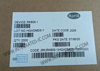 China RK809-1 Integrated Circuit Chip PMIC with 2.7V - 5.5V Input Range 35uA Low Standby Current and 48KHz~192KHz Sample Rate for Multi-Core Systems for sale