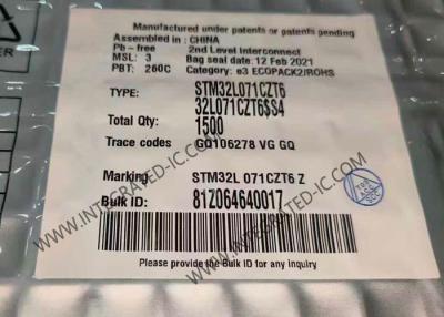 China STM32L071CZT6 Ultra-Low-Power Microcontroller MCU with Arm Cortex-M0+ Core and 192 Kbytes Flash Memory for sale