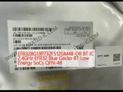 EFR32BG13P732F512GM48-DR BT IC 2.4GHz EFR32 Blue Gecko BT Low Energy SoCs QFN-48