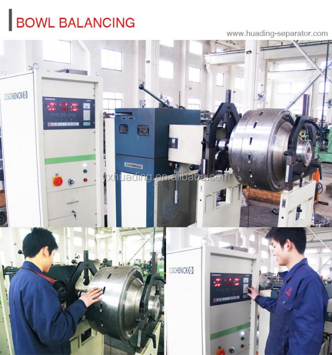 Assembly line for centrifugal separators