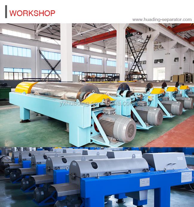 Assembly line for industrial centrifuges