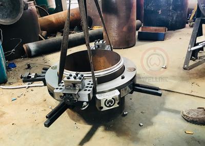 中国 カスタマイズされたクラムシェルの管の切断および斜角が付く機械斜めの正確さ 販売のため