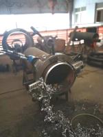 China Split Frame Clamshell Pneumatic Portable Pipeline Beveler Cold Cut Low Noise for sale