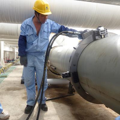中国 Duplex Stainless Steel Pipe Cutting And Beveling Machine Clamshell Type Pipe Cutter 販売のため