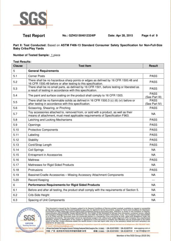 SGS - Zhongshan Qing Run He Daily-Use Products Co.,Ltd