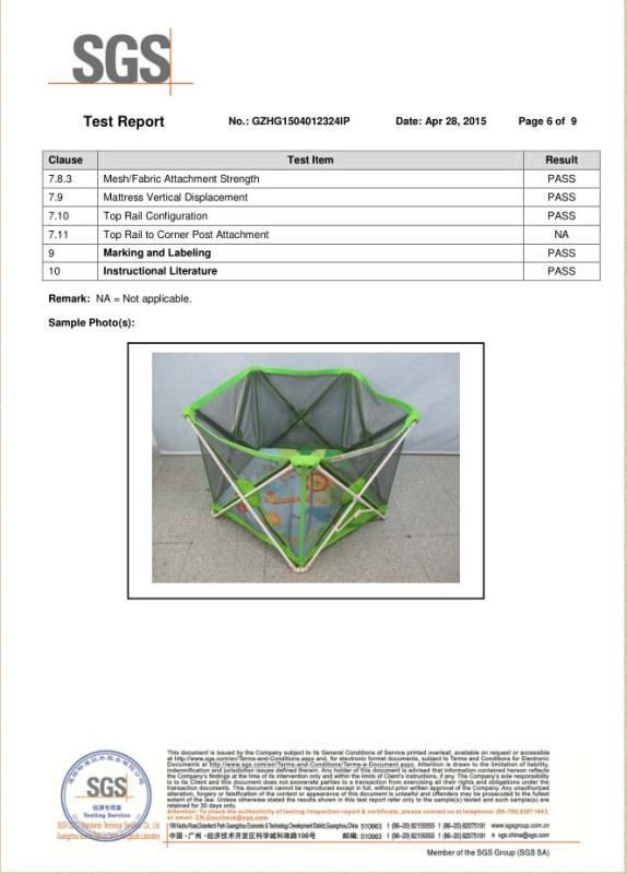 SGS - Zhongshan Qing Run He Daily-Use Products Co.,Ltd