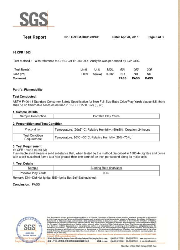 SGS - Zhongshan Qing Run He Daily-Use Products Co.,Ltd