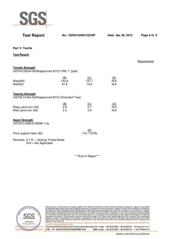 SGS - Zhongshan Qing Run He Daily-Use Products Co.,Ltd