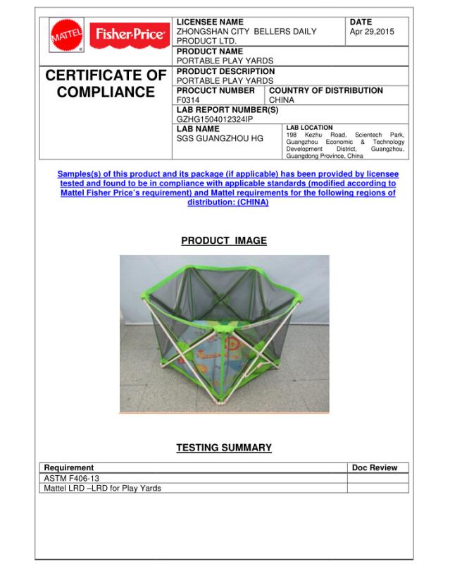  - Zhongshan Qing Run He Daily-Use Products Co.,Ltd