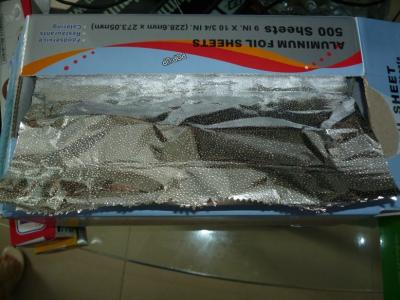 China Plain Sheet Catering Aluminium Foil Roll Embossed Folded Aluminium Foil Sheets for sale